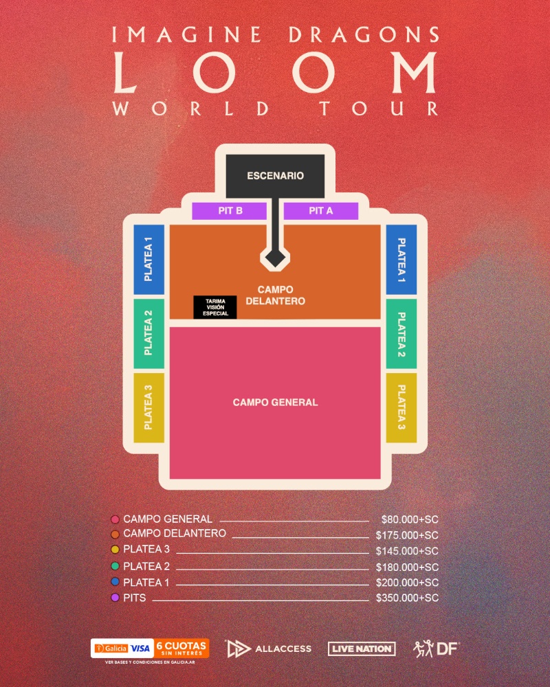 Imagine Dragons en Argentina: entradas, precios y experiencias VIP para ...