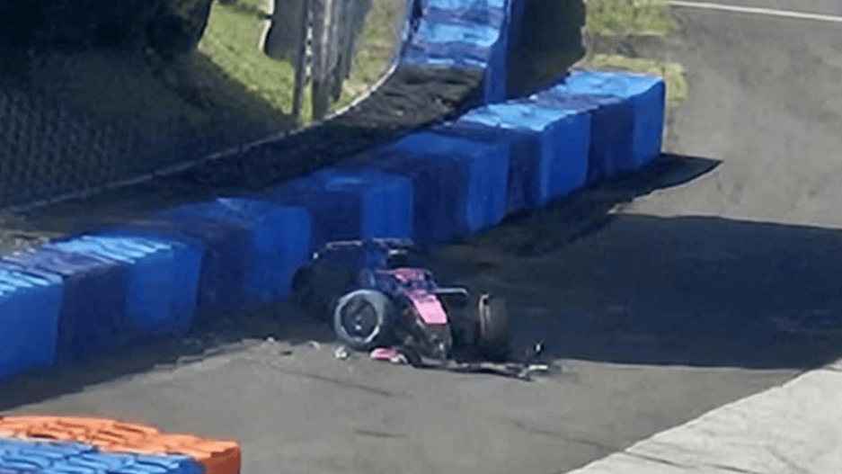 Escalofriante accidente de Franco Colapinto en Hungría en prueba de ...