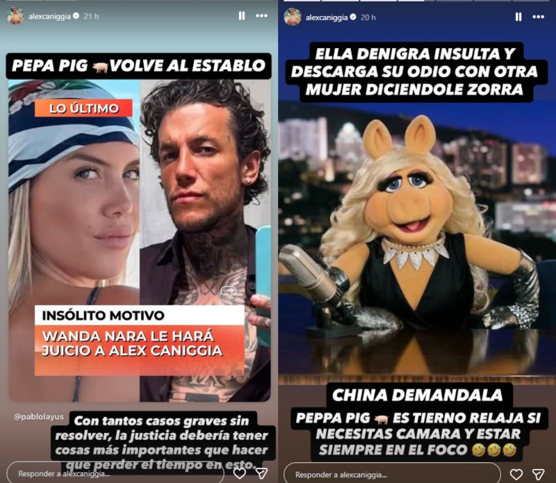 Alex Caniggia cruzó a Wanda Nara con un comentario discriminatorio ante ...