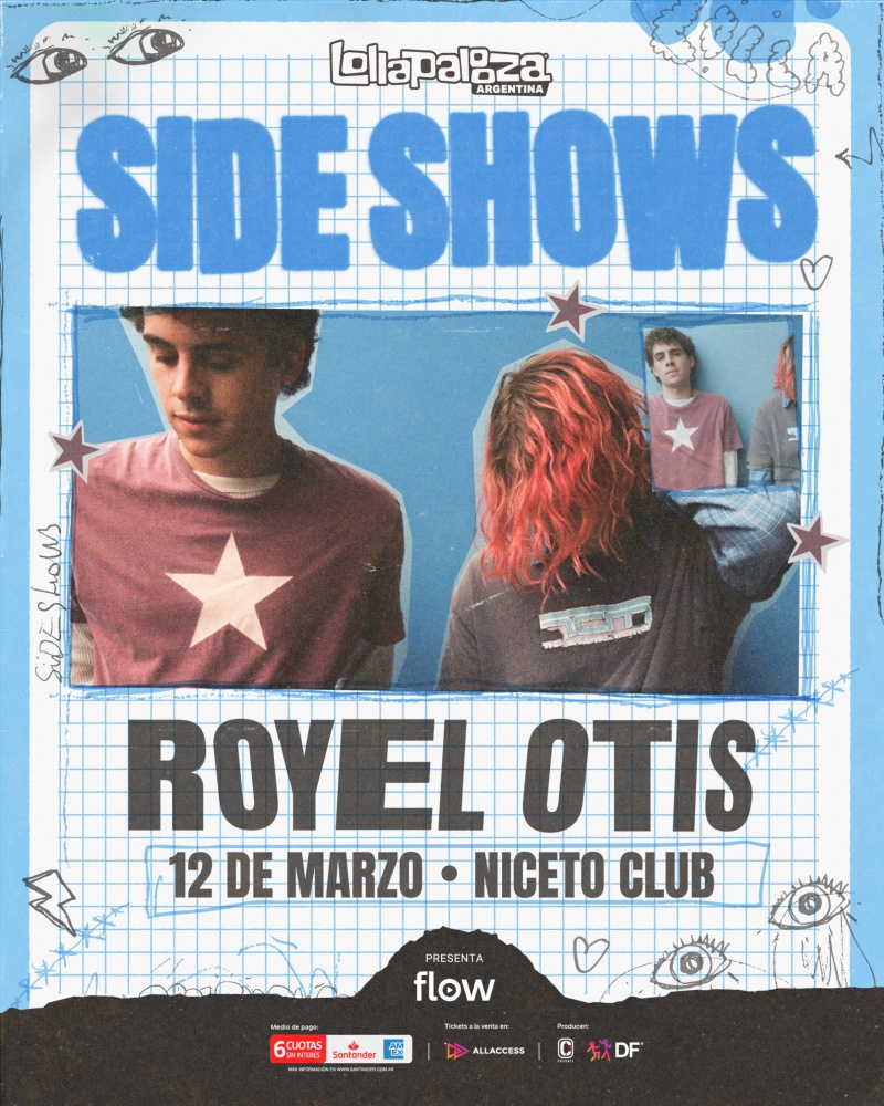 Lollapalooza Argentina 2026 anuncia sus sideshows: DJO, Ruel, Blood Orange, Royel Otis, TV Girl ...